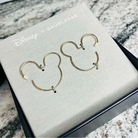 BaubleBar | Jewelry | Disney X Baublebar Mickey Mouse Outline Hoop ...